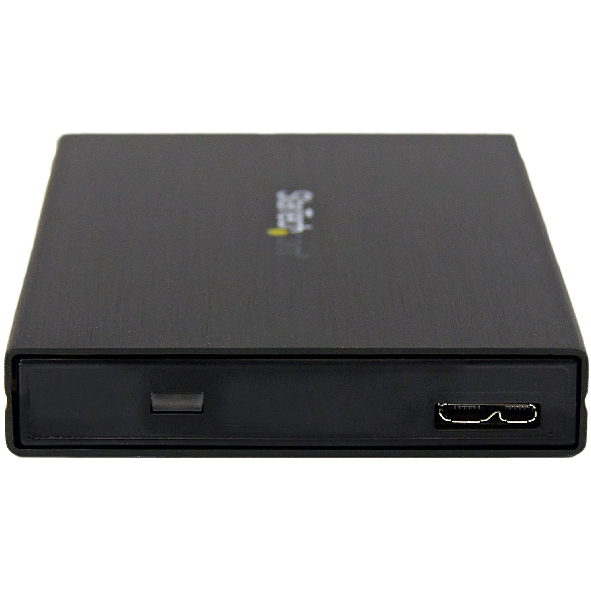 StarTech.com 2.5" Hard Drive Enclosure - Supports UASP - SATA 6Gbps - USB 3.0 External Hard Drive Enclosure - SSD/HDD Enclosure (S2510BMU33),Black