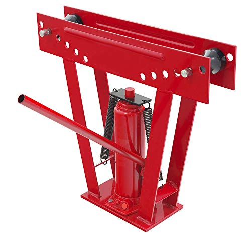 BIG RED T31202 Torin Hydraulic Pipe/Tube Bender with Adjustable Rollers and 6 Cast Iron Dies, 12 Ton (24,000 lb) Capacity, Red
