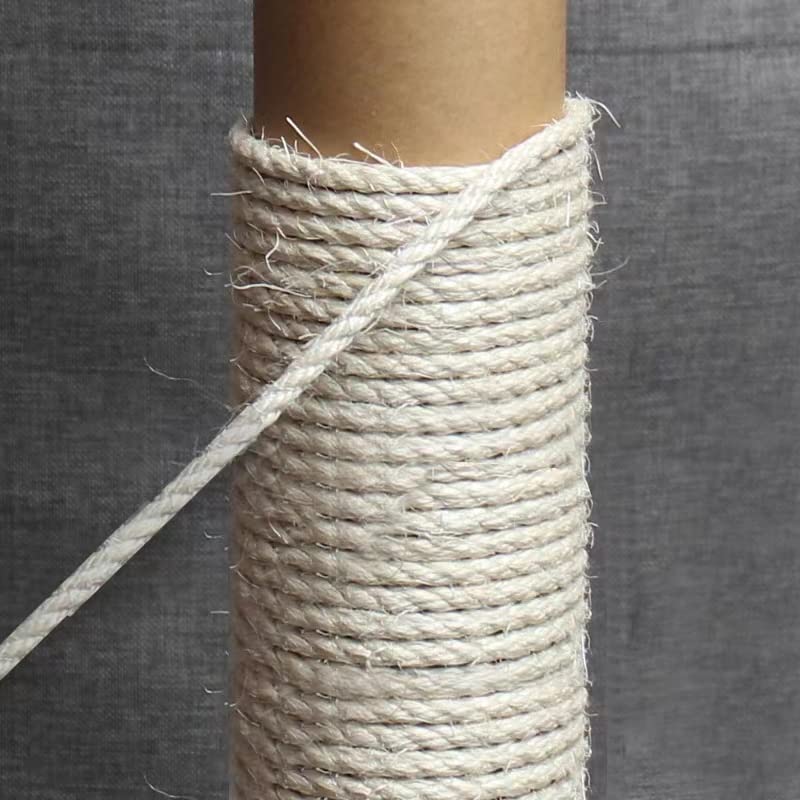 Nature Hemp Rope,1/4β Heavy Duty Jute Twine for Cat Tree and Tower, DIY Cat Scratcher for Cat Scratching Post Tree Replacement, Scratching Pad, DIY Crafts Gardening Hammock Home Decorating(33FT)