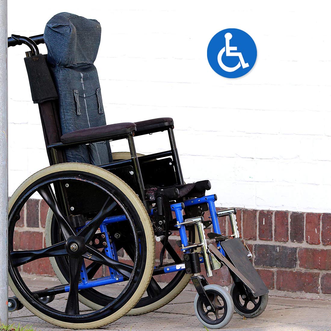 Disabled Wheelchair Symbol Labels | Handicap Signs Stickers 2 inch Round Convenient Decals for Handicapped Parking 60 pcs