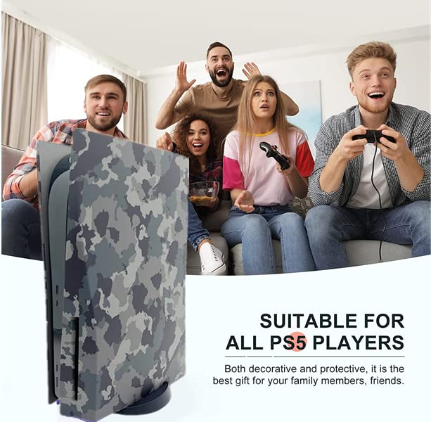 Camouflage Faceplate for PS5 DIY Replacement Plate Hard Shell for PS5 Disc Edition AntiScratch