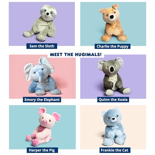 HUGIMALS Sam The Sloth 4.5 lb Heavy Cute Weighted Comfort Plush Large Unscented Self Care Stuffed Animal for All Ages - Kids, Teens and Adults