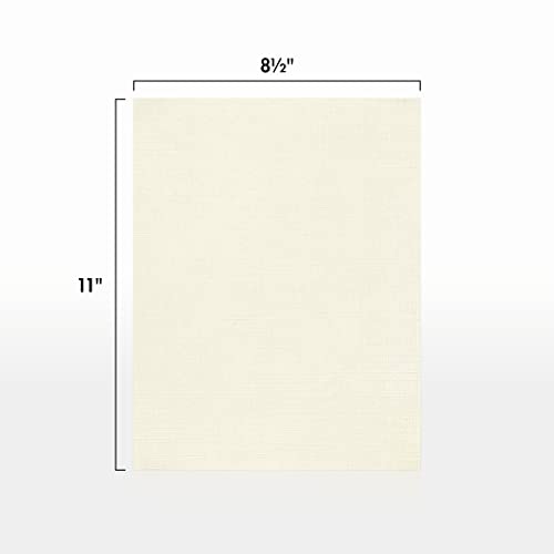 LUXPaper 8.5" x 11" Cardstock | Letter Size | Natural Linen | 100lb. Cover (183lb. Text) | 50 Qty
