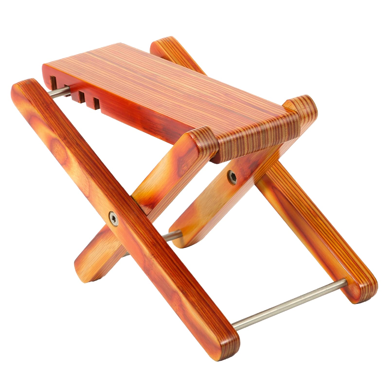 Miwayer Bamboo 4 Gears Adjustable Upscale Guitar Foot Rest Non-Slip Foot Stool Foldable Footrest from 4.5" up to 8"ďźAccessory for Classical Acoustic Guitar Part