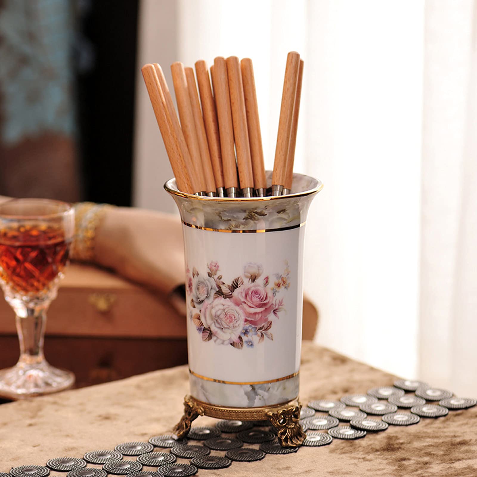 chopstick holder storage,Kitchen Utensil Drying Holder for Countertop,Multifunctional Draining Chopstick Cage,for Storage Forks, Knives, Spoons, Chopsticks (Animal)