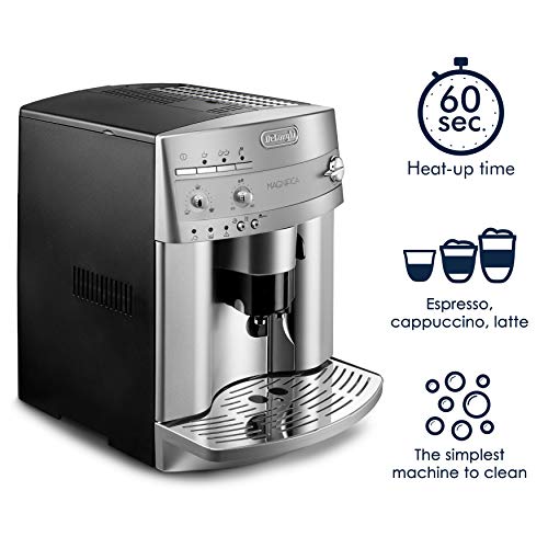 De'Longhi ESAM3300 Magnifica Super Automatic Espresso & Coffee Machine, Silver