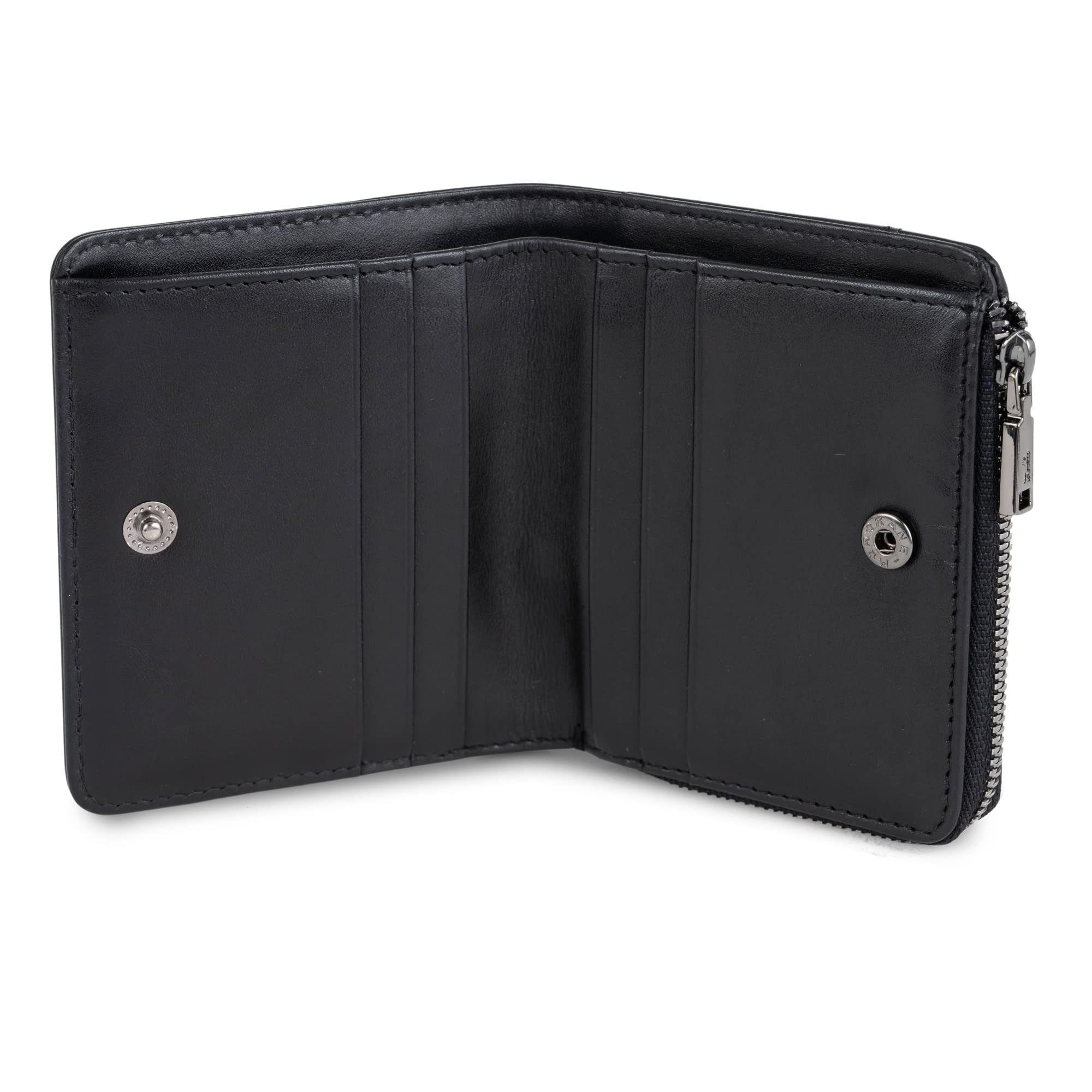 BERLINER BAGS Small Wallet Leather Purse RFID Blocking Card Case Coin Wallet for Women - Black