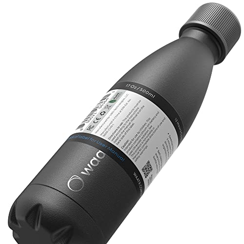 CrazyCap LYT Bottle - Self-Cleaning and UV Water Purification. Double Walled Vacuum Insulated Stainless Steel Water Bottle.