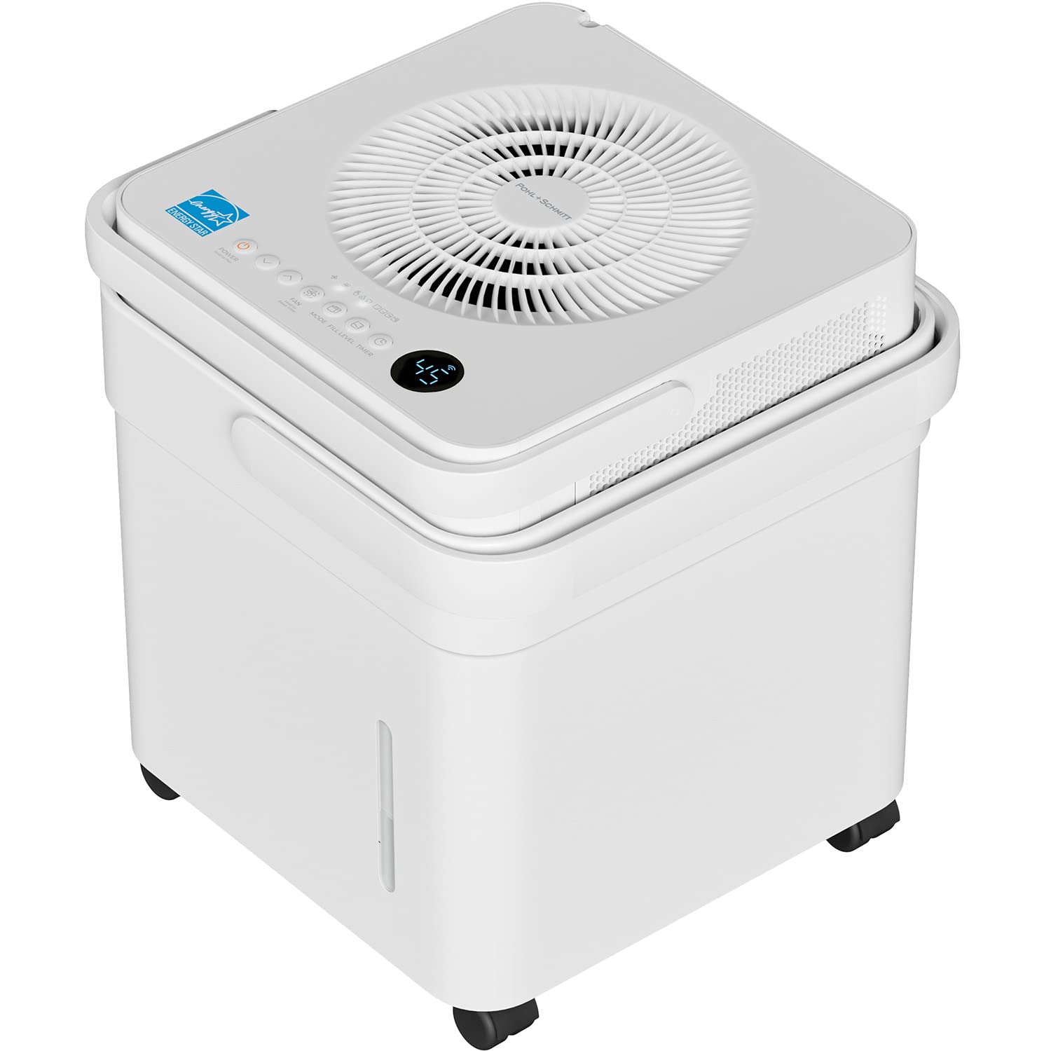 Pohl+Schmitt 2000 Sq Ft Cube Dehumidifier - 20 Pint Energy Star Portable Dehumidifier — Low Noise, Smart Humidity Control, and LED Control Panel with Lift and Twist Design