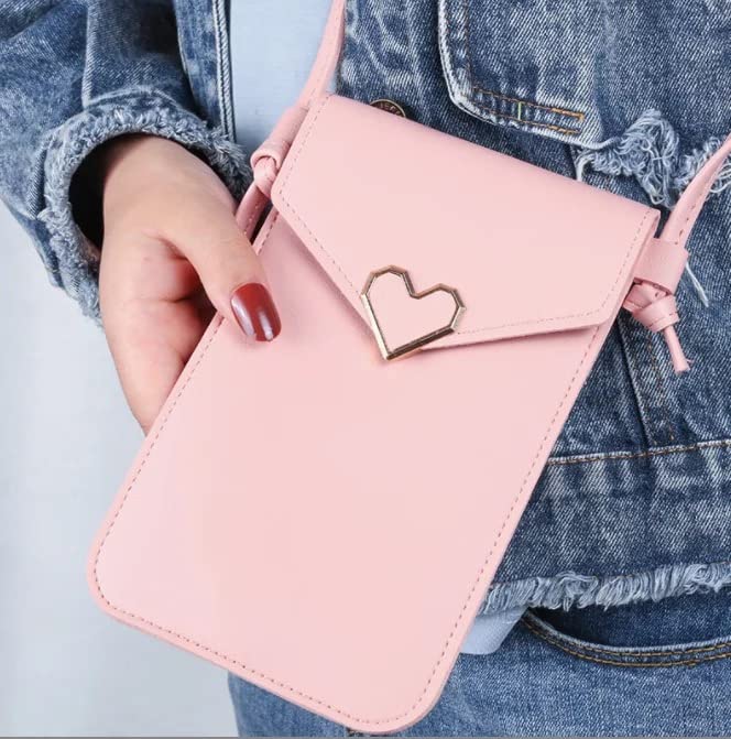 Pretty DS luxury Bag Cell Phone Purse Wallet with Credit Card,ID, Slots for all ladies., pink
