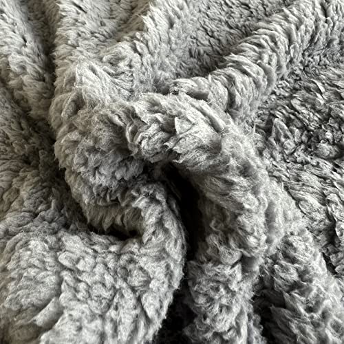 NEWCOSPLAY Sherpa Fleece Throw Blanket Plush Fluffy Cozy Lightweight Blanket for Bed Sofa Couch Travel (Grey, Twin(60"x80"))