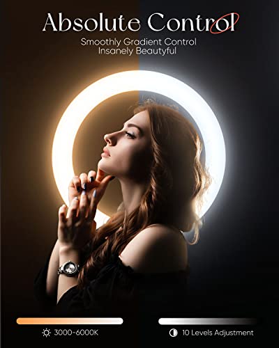 π‘π²ππ²ππ 13" Selfie Ring Light with Stand and Phone Holder, 63" Tripod for iPhone with Ring Light for YouTube/Tiktok, LED Ringlight for Make Up/Zoom Meeting/Photography, Ring Lights for Vlogs