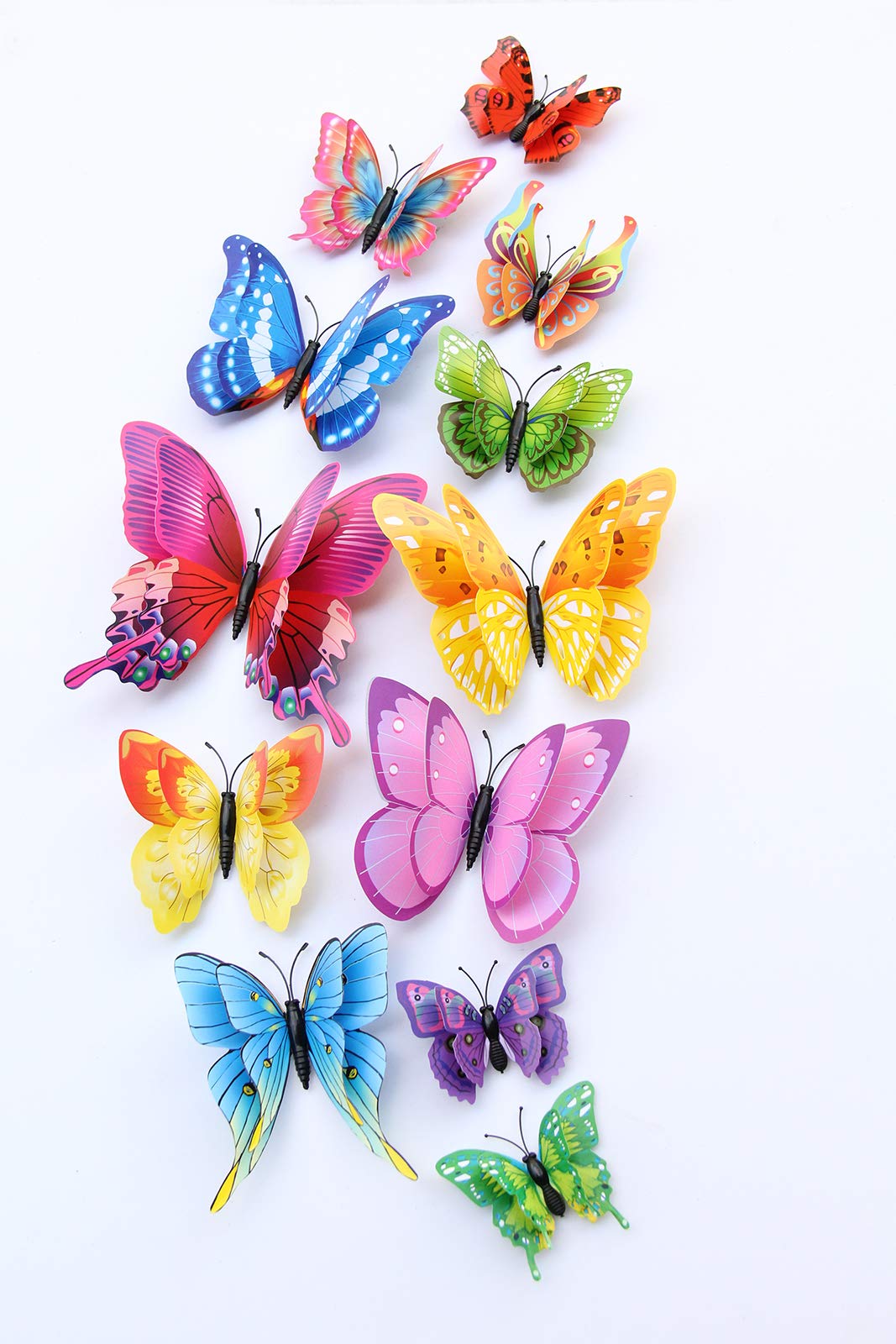 Berocia Butterfly Wall Decor 120pcs, 3D Butterflies Stickers for Party Decorations with Magnets