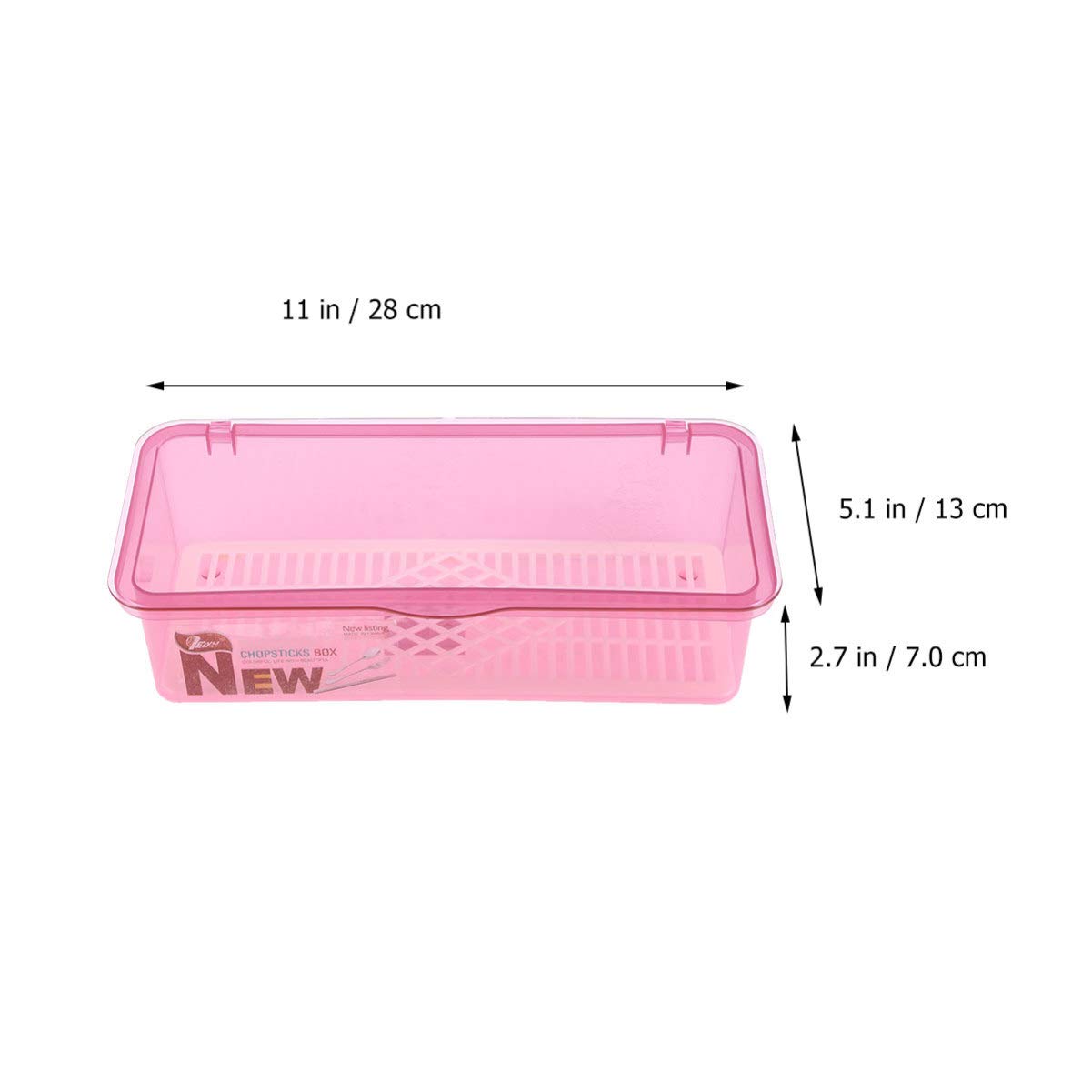 Cabilock 2pcs Kitchen Utensil Storage Container - Tableware Organizer Hygienic Chopsticks Storage Silverware With Cover Chopsticks Box Cutlery Rack Storage Box Tray