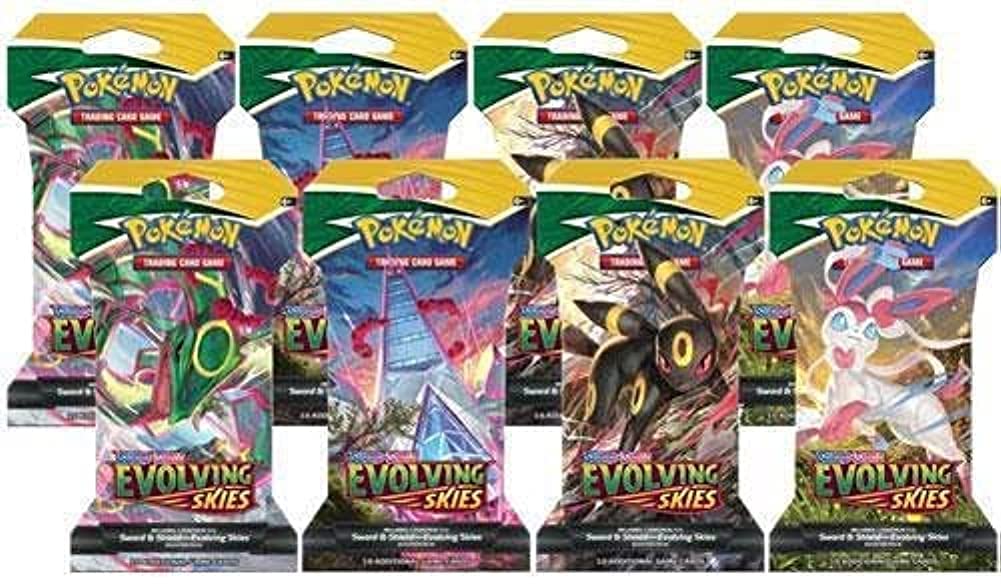 Pokemon Sword and Shield Evolving Skies (8) Booster Packs Sealed