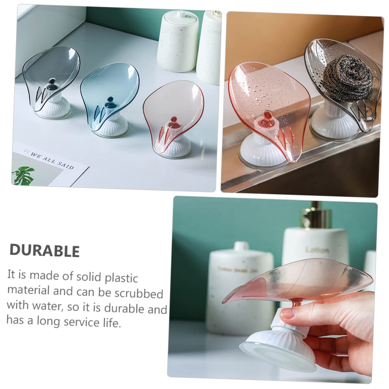 Cabilock 2pcs Soap Box Soap Drip Tray Wall Soap Dispenser Tray Wall Soap Dispenser Bracket Drain Soap Container Wall Hand Soap Dispenser Wall Soap Rack Foam Soap Shelf Plastic Tub to Rotate