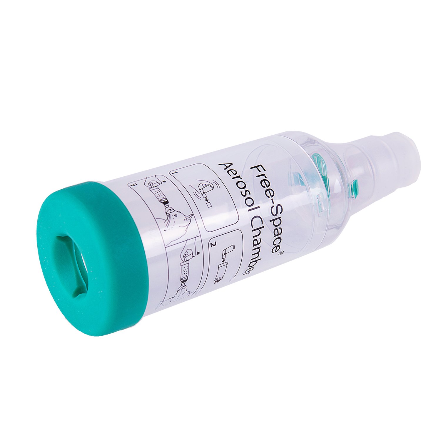 Free-Space Dog Inhaler Spacer,Specifically Designed for Dogs,with Round Shape Silicone Mask,Dog Aerosol Chamber Include 2 Mask for Best Fit(for Dog)