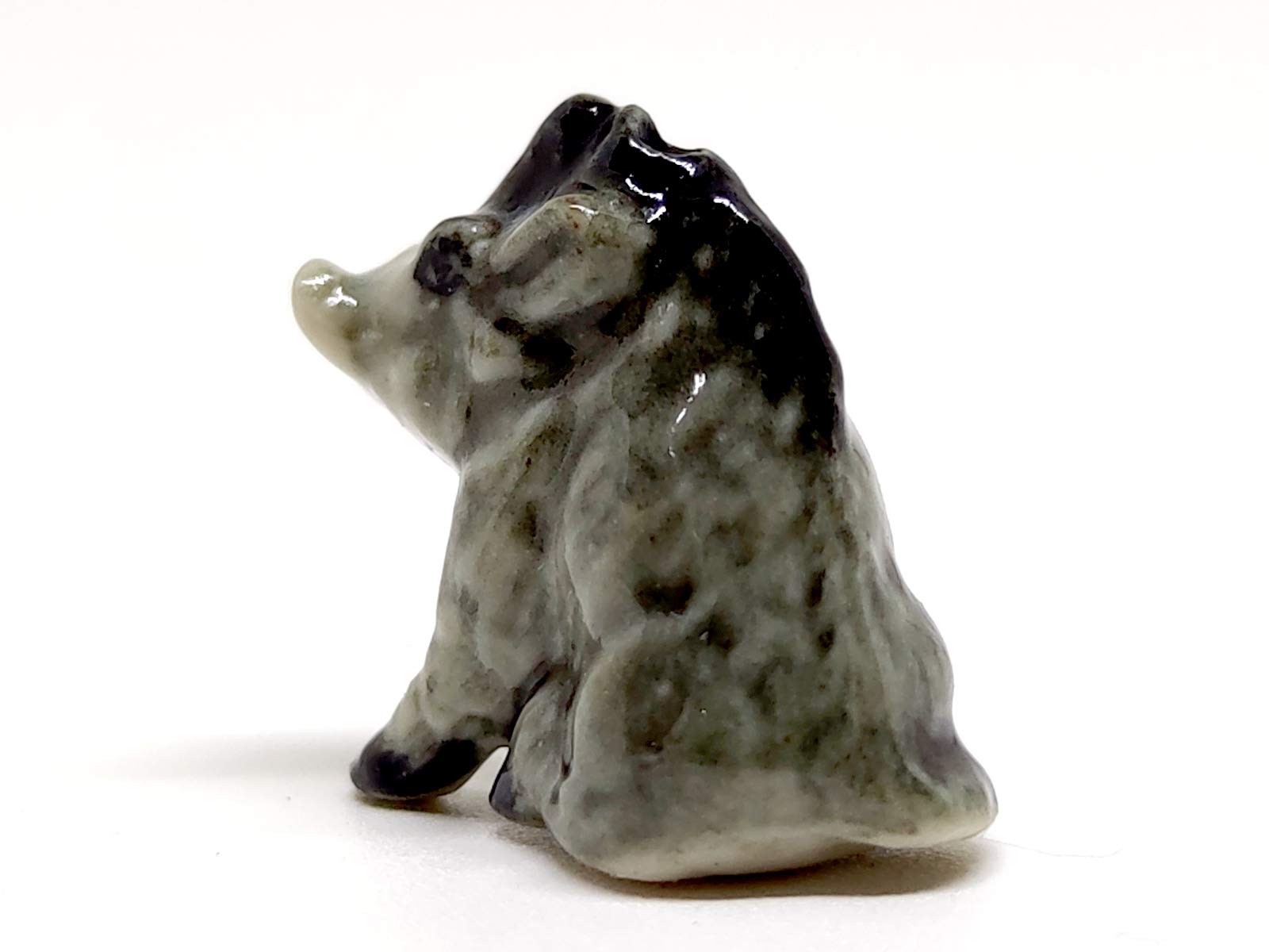 SSJSHOP Wild Boar Baby Pig Micro Tiny Dollhouse Figurines Ceramic Hand Painted Animals Collectible Small Gift Home Garden Decor (Wild Boar)