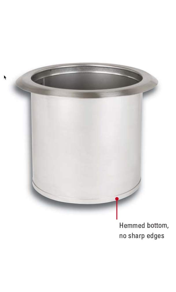 DISPENSE-RITE TCD-2-NB 6.25" Diameter Drop-in Trash Chute, Small, Stainless Steel