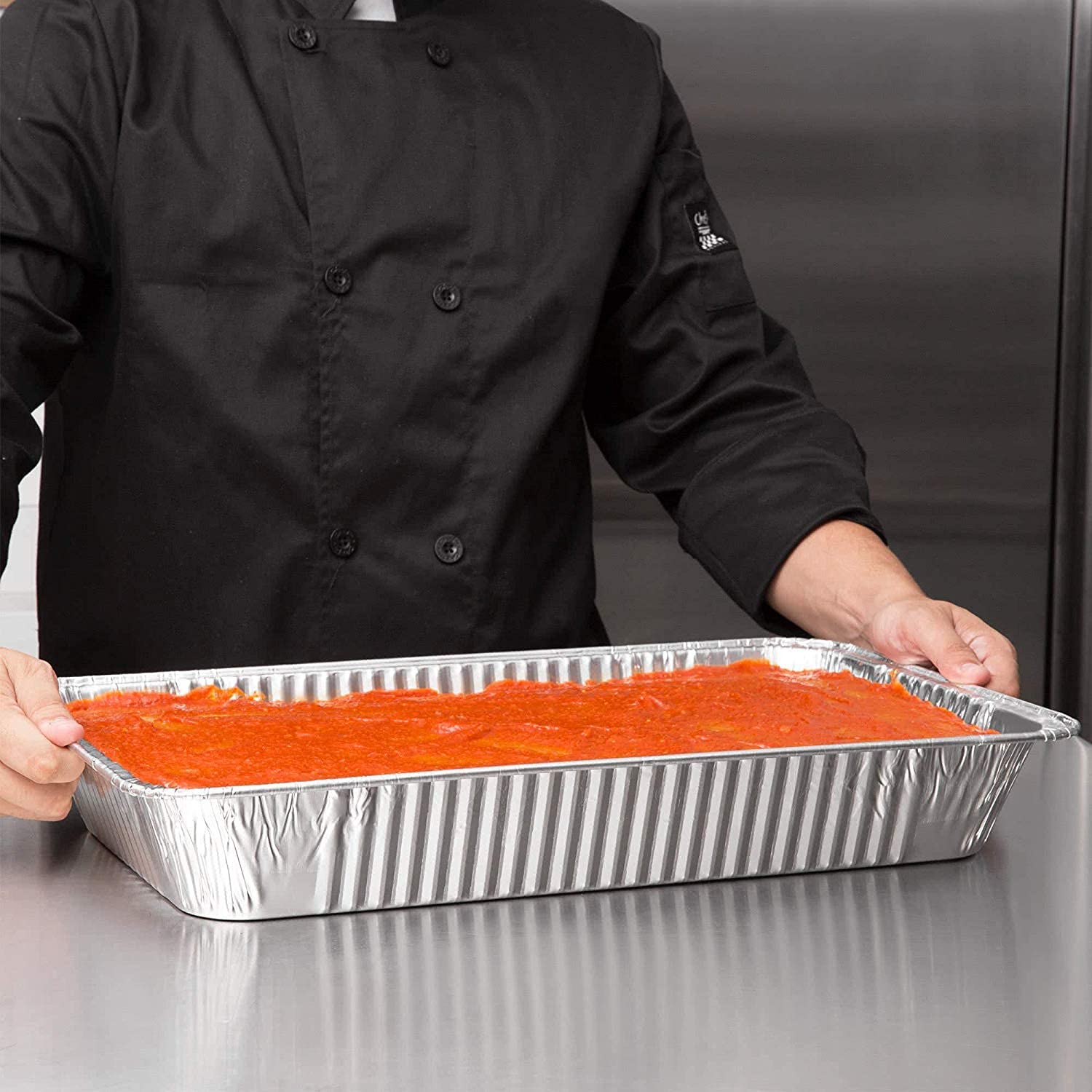 Durable Disposable Aluminum Foil Steam Roaster Baking Pans, Deep, Heavy Duty Baking Roasting Broiling 20 x 13 x 3 inches Thanksgiving Turkey Dinner (15)
