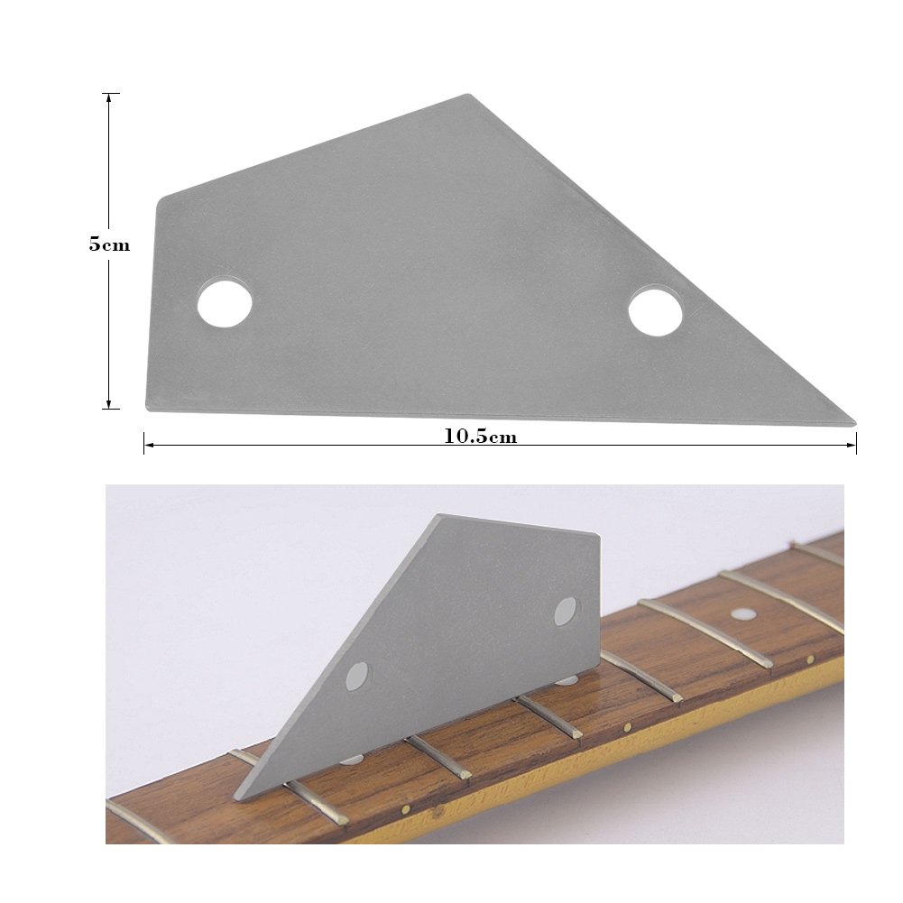 Guitar Luthier Tool Stainless Steel Fret Rocker Leveling Tool for Guitars Electric Bass Guitar Ruler, 4.13x1.96inch