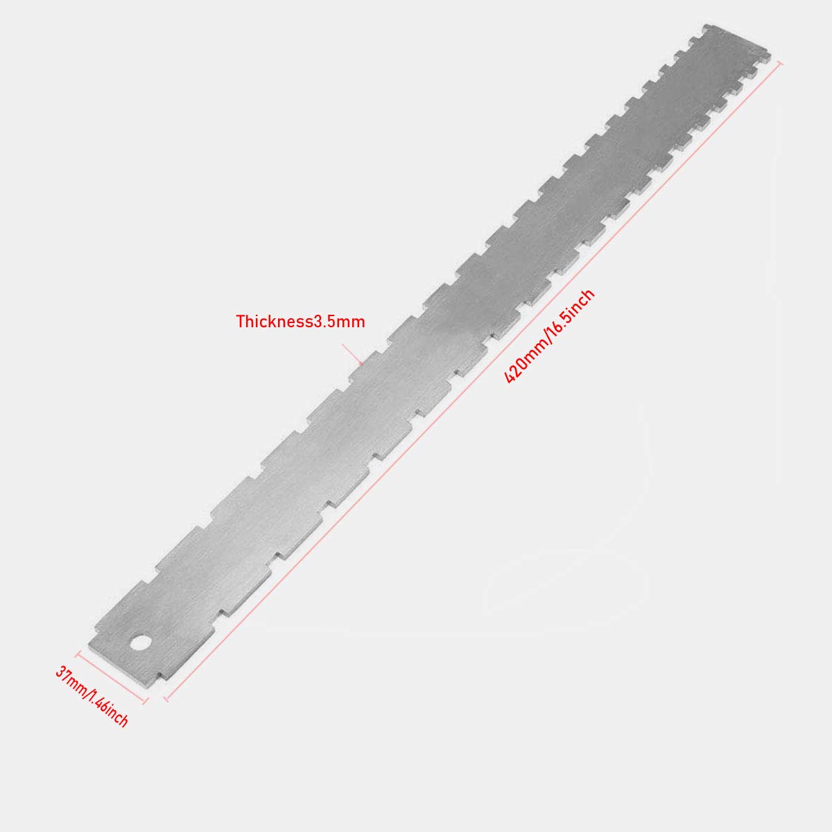 Guitar Neck Notched Straight Edge Luthiers Tool with String Action Ruler Gauge for Gibson 24.75" and Fender 25.5" Electric Guitars