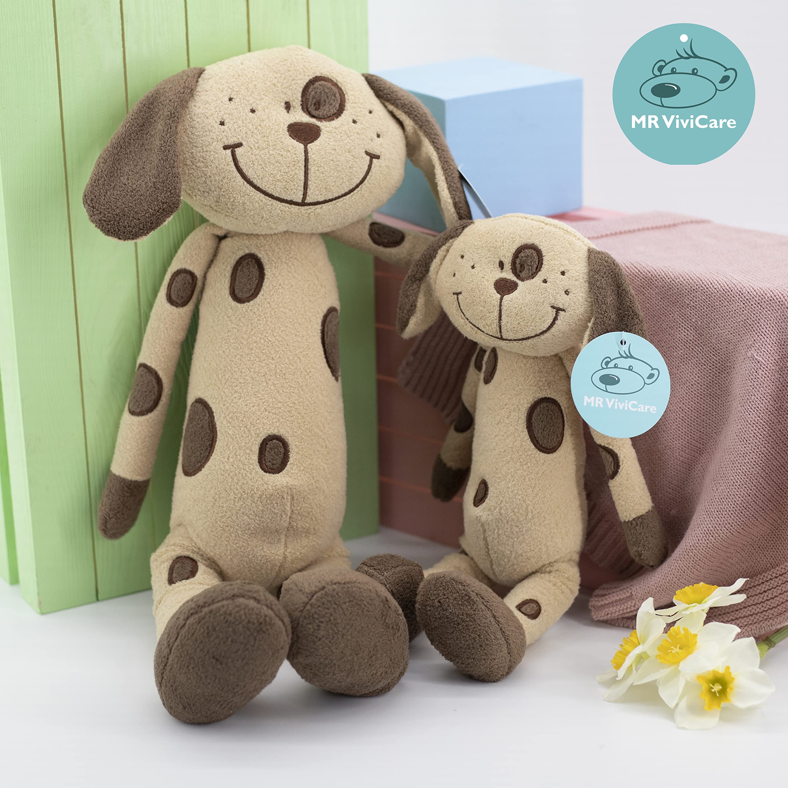 MR VIVICARE Stuffed Toy, 13' Dog, Plush Animal for Kids and Girls, Soft, Cute, Safe, Machine Washable