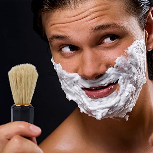 Beomeen Shaving Brush 2 Pack, Hair Shave Brushes with Handle for Men, Professional Hair Salon Tool Gifts