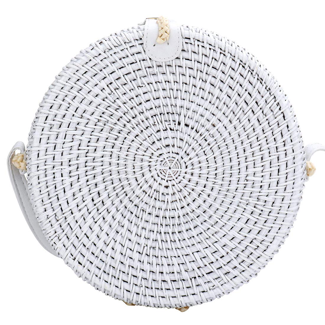 Hurber Rattan Bag For Women Handwoven Straw Bag Beach Crossbody Purse With Handbag (Pattern)