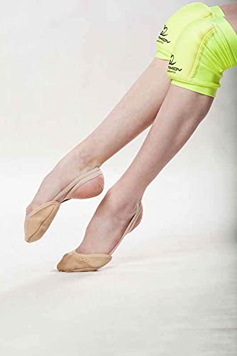 Brilliant Half Toe Shoes for Rhythmic Gymnastics, Ballet, & Dance - Hand Made in Belarus (Medium) Beige