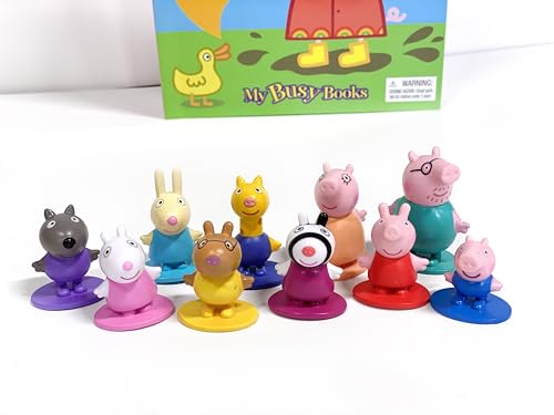 Peppa Pig My Busy Books - Storybook, 10 figurines, playmat