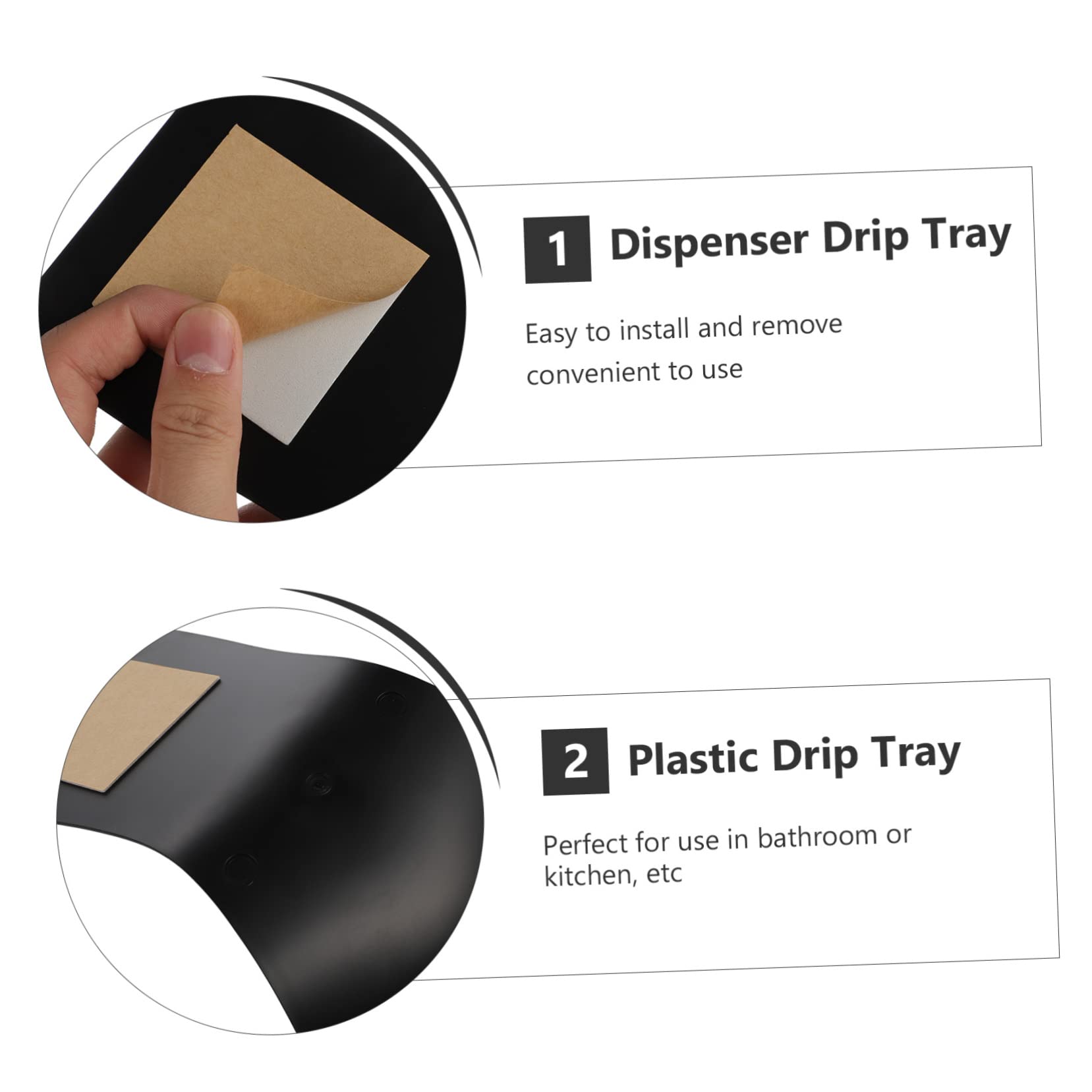 Cabilock 5 pcs Water Tray Foaming Soap Drip Tray Hand soap drip Holder soap Catcher Tray Wall Mount Spray Drip Tray Foam Hand soap Dispenser Hotel Droplet Tray Plastic Water Receiver Liquid