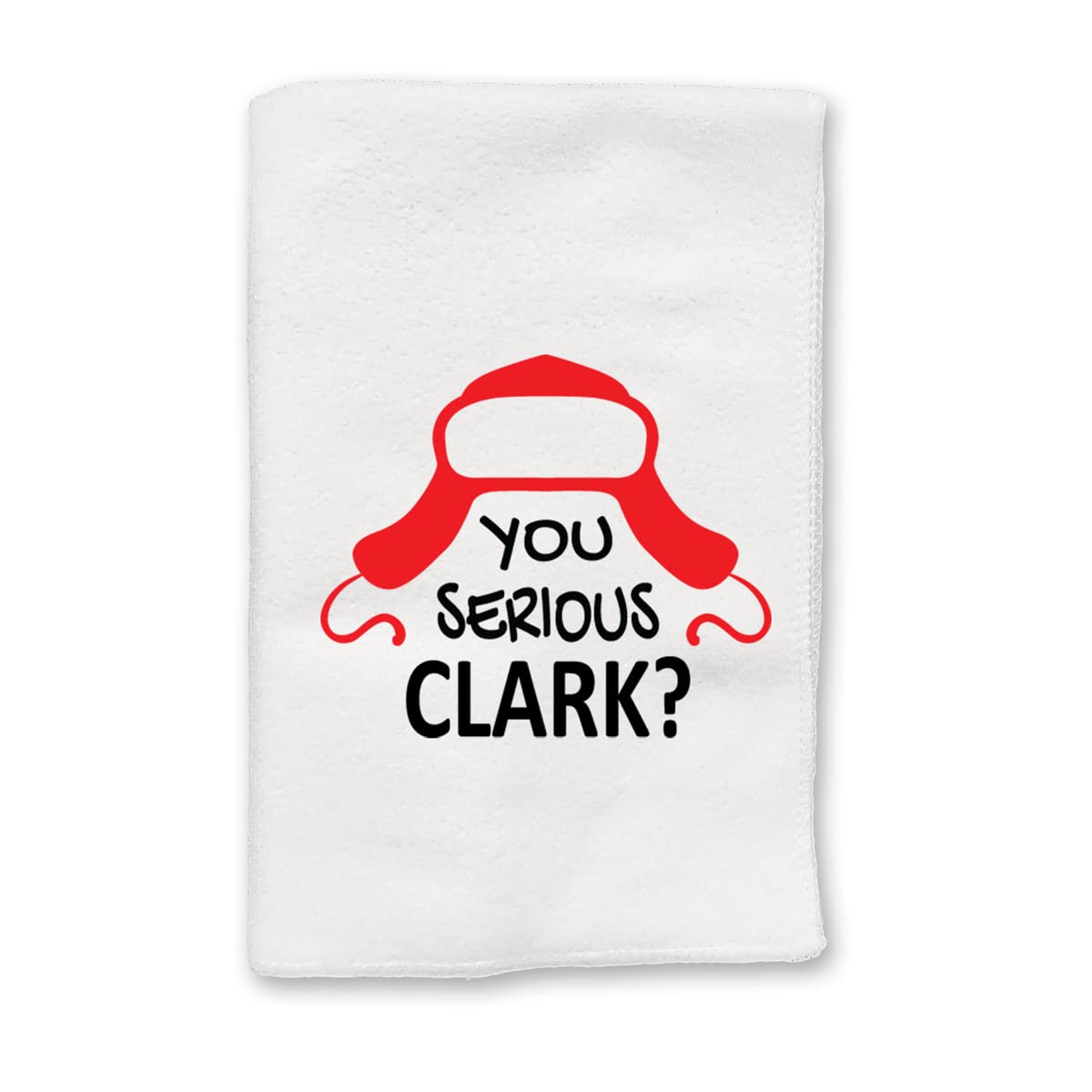 Christmas Decor | Decorative Kitchen and Bath Hand Towels | You Serious Clark | XMAS Winter Novelty | White Towel Home Holiday Decorations | Gift Present