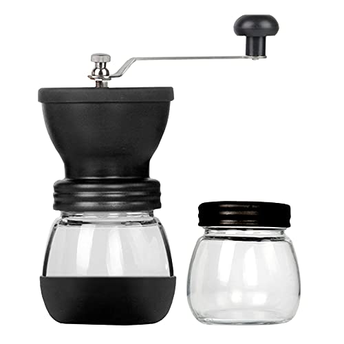 Classic Hand Grinder Coffee Mill, Portable Hand Crank, Adjustable Knob Setting, Long Life, Durable, Household Ultra-Smooth, Spices, Peanuts, Grains and More, Ceramic Coffee Mill