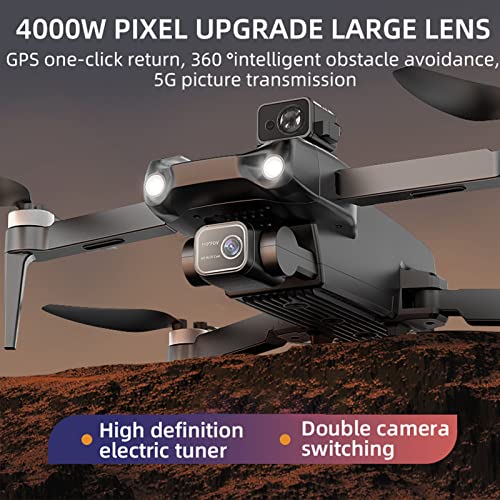 HD Camera Video Drone, Brushless Motor Folding Photography Aerial Drone GPS Positioning Optical Positioning for Outdoor Activities (No Obstacle Avoidance)