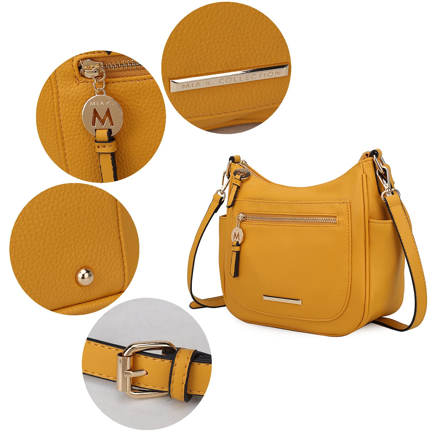 MKF Collection Crossbody Bag for Women,Vegan Leather Shoulder Bag Handbag Purse By Mia K Red