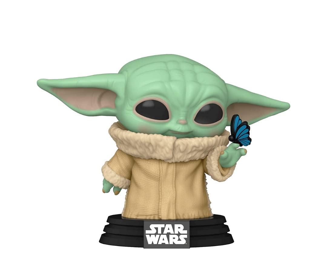 POP Funko Star Wars The Mandalorian The Child Grogu with Butterfly 468 Exclusive Bobblehead