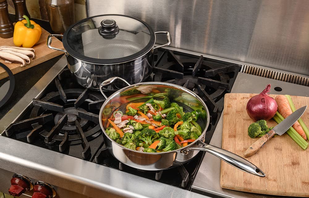Frieling Black Cube Quick Release Cookware Sauté Pan With Lid - 11-Inch/4.5 Quart - Nonstick Frying Pan - Induction Cookware - Deep Frying Pan with Lid - Skillet with Lid - Induction Pan - Kitchen Pan