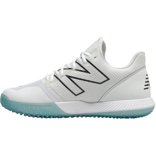 New Balance Men's FuelCell 4040 V6 Turf-Trainer Baseball Shoe, White/Black, 12