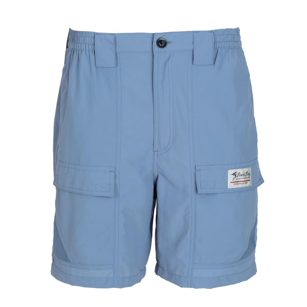 Bimini Bay OUTFITTERS LTD Grand Cayman II Men's Fishing Short Featuring BloodGuard (Blue, XL)