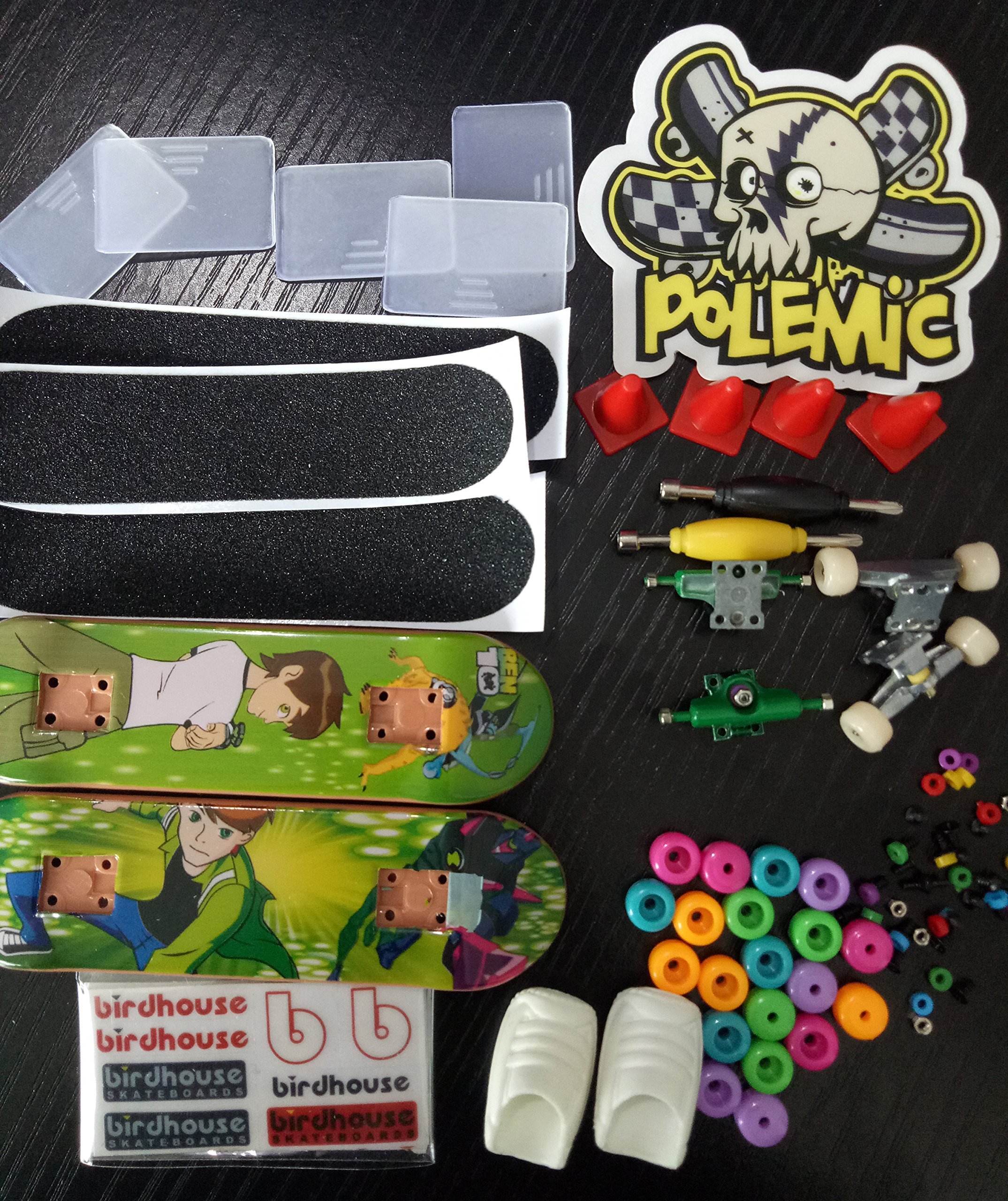 Fanci ABS Finger Skateboard Set Double Rocker DIY Mini Finger Boarding Toy with Storage Box