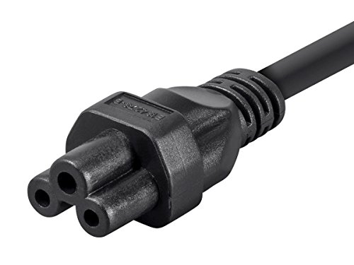 Monoprice Power Cord - NEMA 5-15P to IEC 60320 C5, 18AWG, 10A/1250W, 3-Prong, Black, 6ft