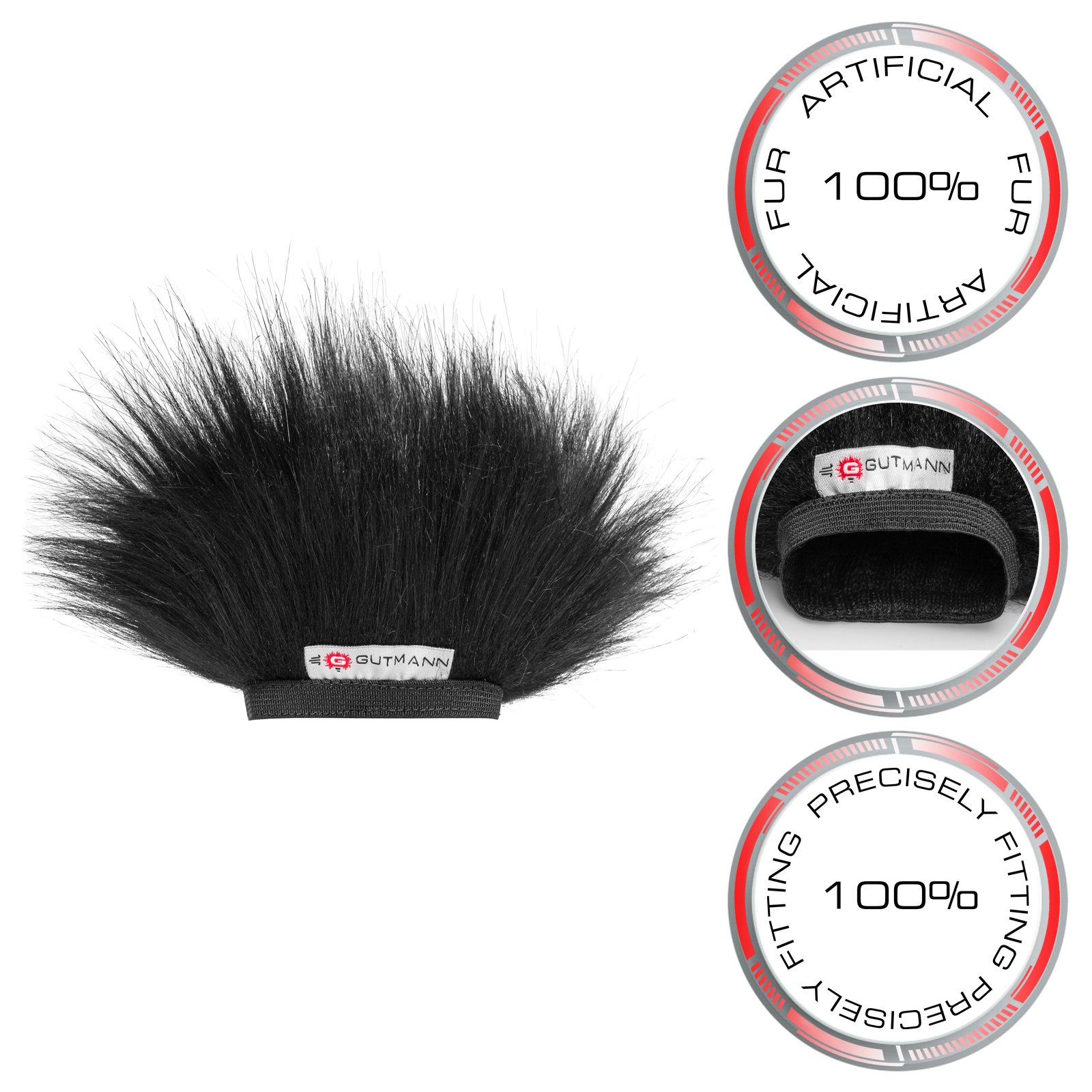 Gutmann Microphone Fur Windscreen Windshield for Olympus LS-P1 / LS-P2 / LS-P4 | Made in Germany