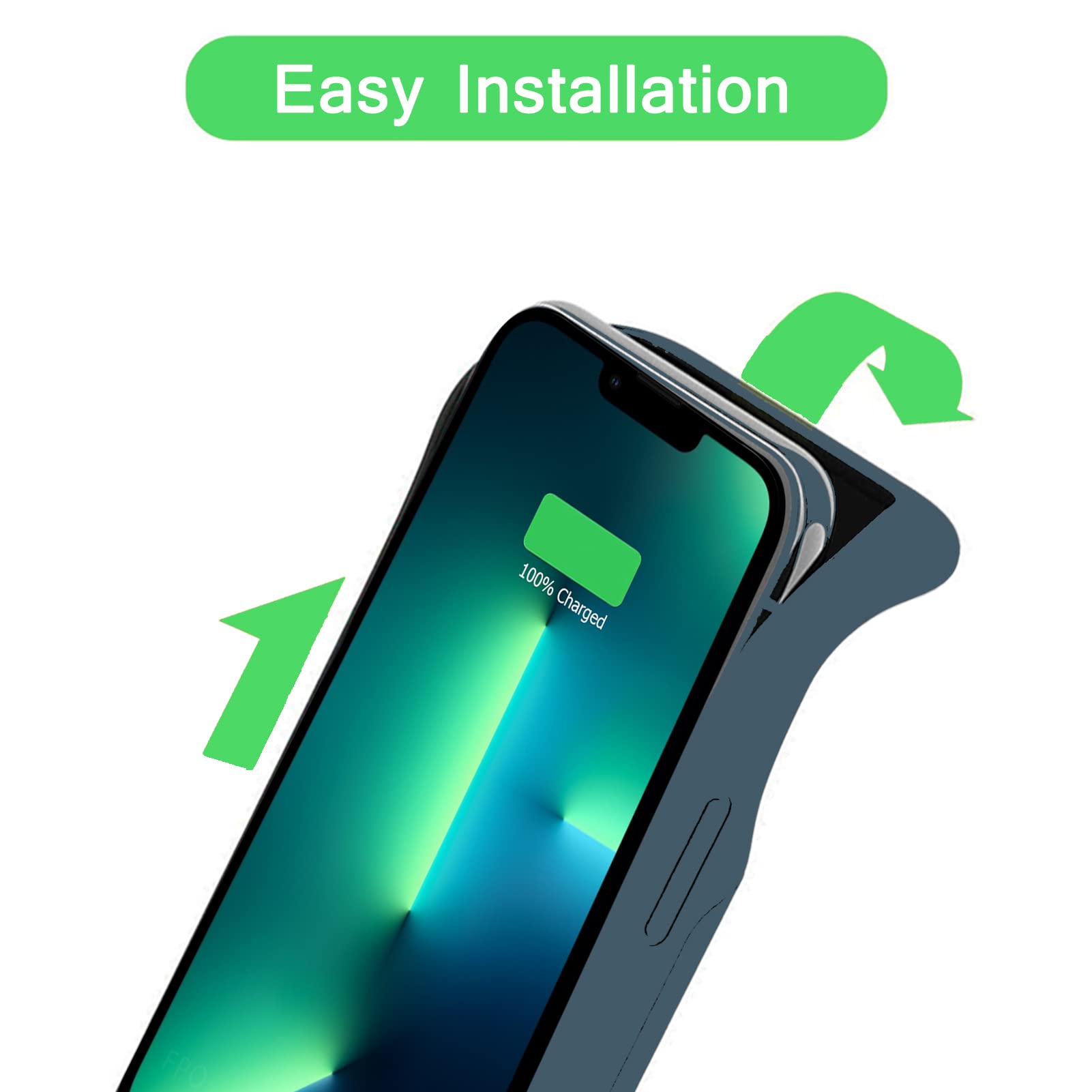 Battery Case for iPhone 13 Pro, 7000mAh Slim Portable Rechargeable Battery Pack Charging Case Compatible with iPhone 13 Pro (6.1 inch) Extended Battery Charger Case (Navy Blue)
