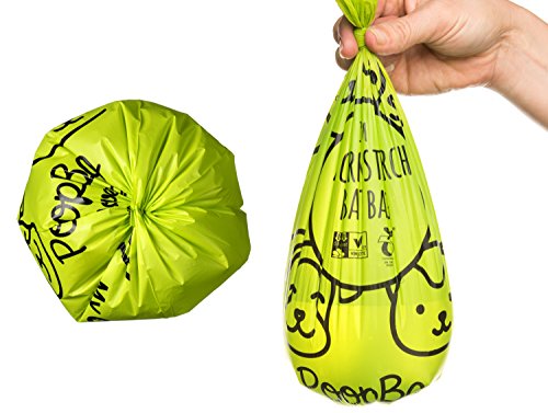 My AlphaPet Compostable Dog Poop Bags - Cornstarch Earth Friendly - Highest ASTM D6400 Rated - 120 Count 8 Unscented Refill Rolls - Large Size 9 x 13 Inches - Leak Proof Doggie Waste Bags