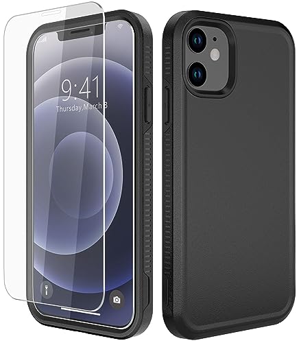 Diverbox for iPhone 12 case [Shockproof] [Dropproof] [Tempered Glass Screen Protector ] Heavy Duty Protection Phone Case Cover for Apple iPhone 12