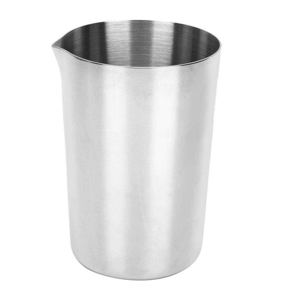 Cocktail Mixing Cups, Stainless Steel Bar Mixing Cups Glass 500ML Wine Stirring Mixing Cup Bartender Tools for Making Cocktails at Home Party Bar (Silver)