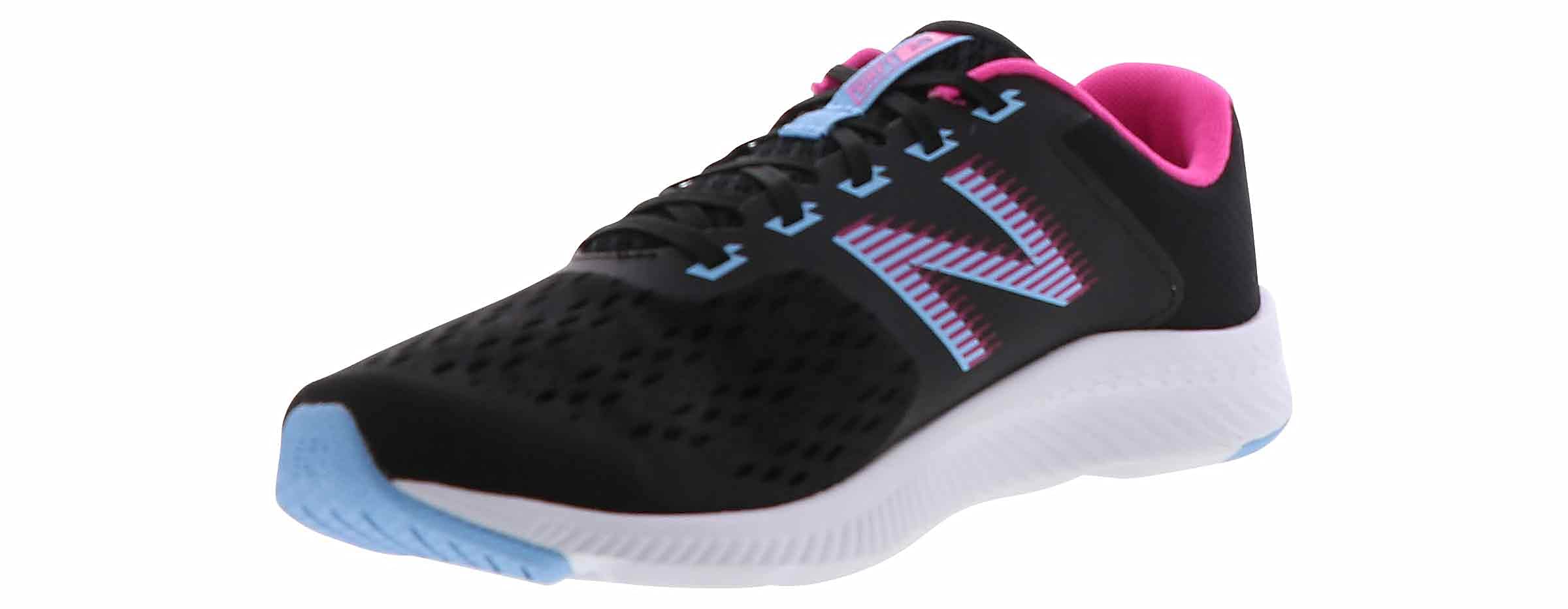 New Balance Women's DRFT V1 Running Shoe, Black/Peony/Team Carolina, 9.5 Wide