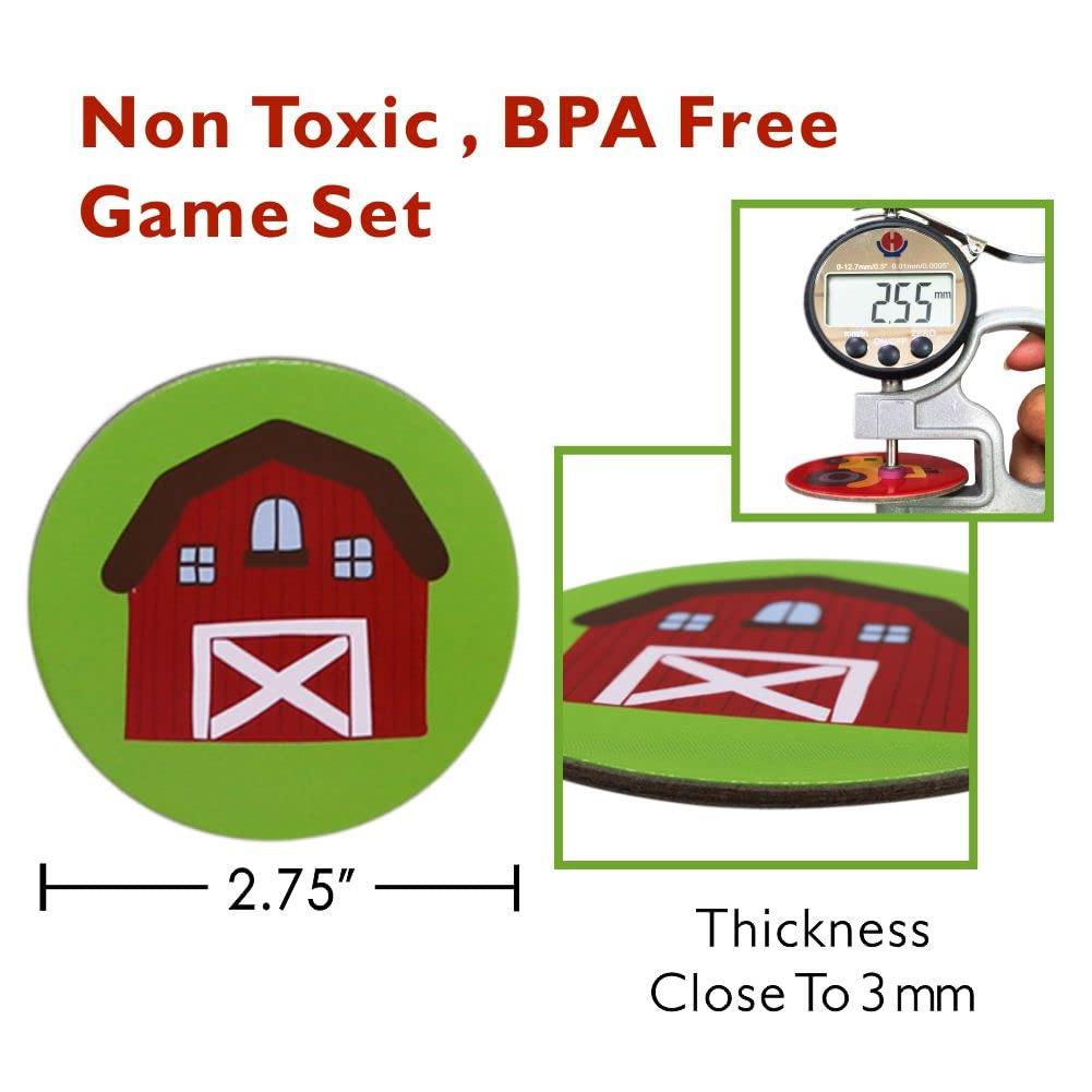 KiDEPOCH Memory Match Game β 16 Matching Pairs Preschool Memory Games Featuring Barnyard Element, Non Toxic Educational Memory Matching Game, Perfect for Kids, Toddlers, 3 Year Old or Up