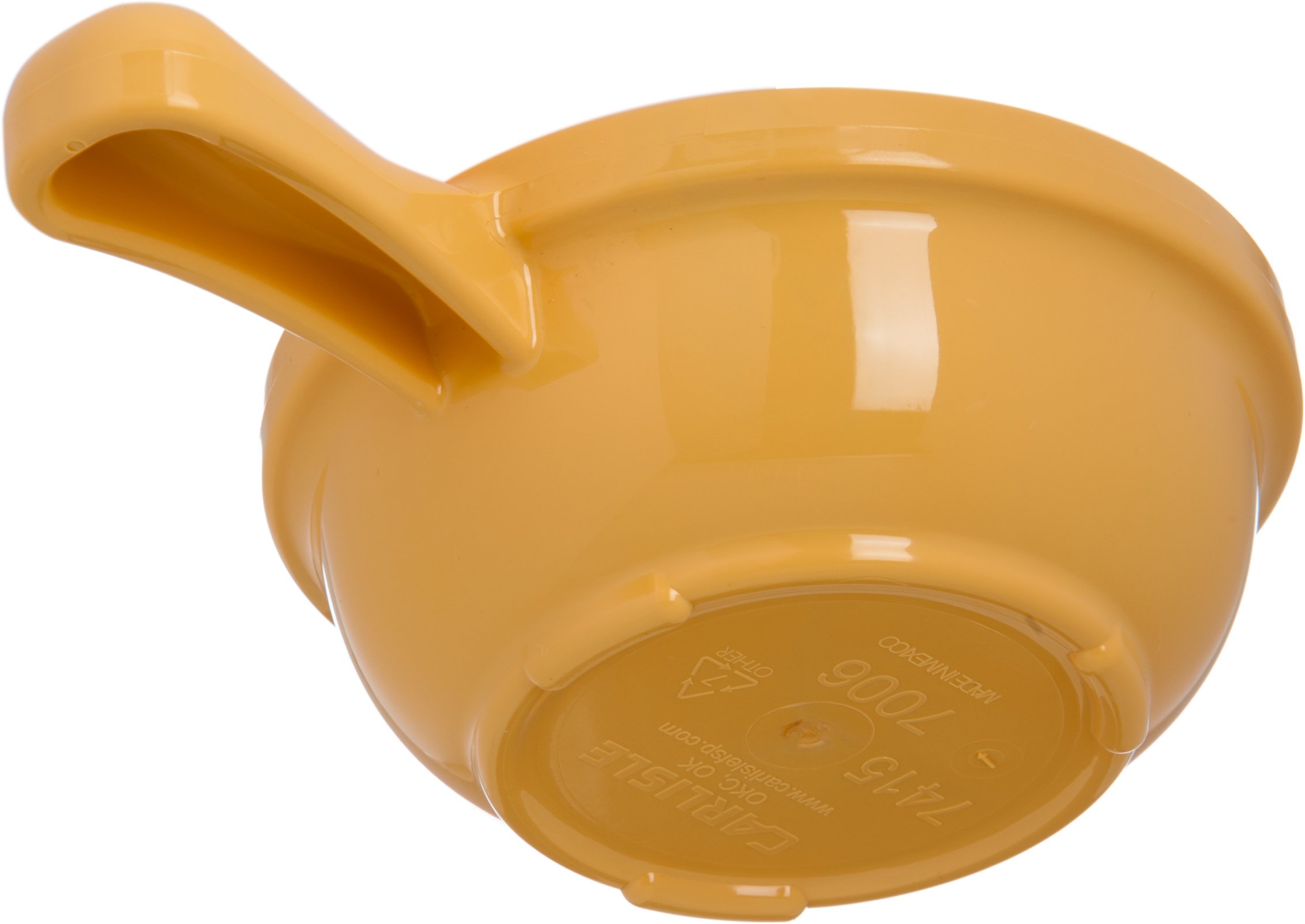Carlisle FoodService Products Soup Bowl with Handle for Catering, Buffets, Restaurants, San, 8 Ounces, Yellow